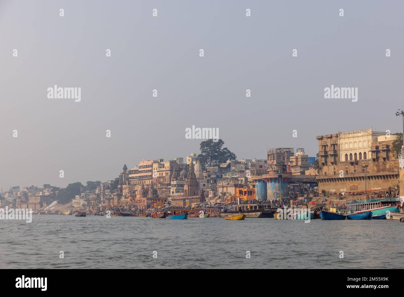 Architecture of ancient building, Historic Varanasi city with ancient ...