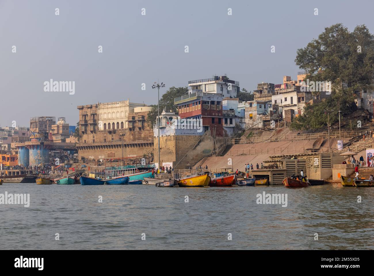 Architecture of ancient building, Historic Varanasi city with ancient ...