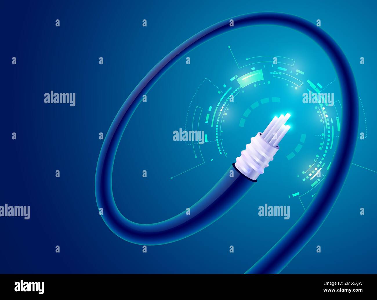 Optical optical cable Stock Vector Images - Alamy