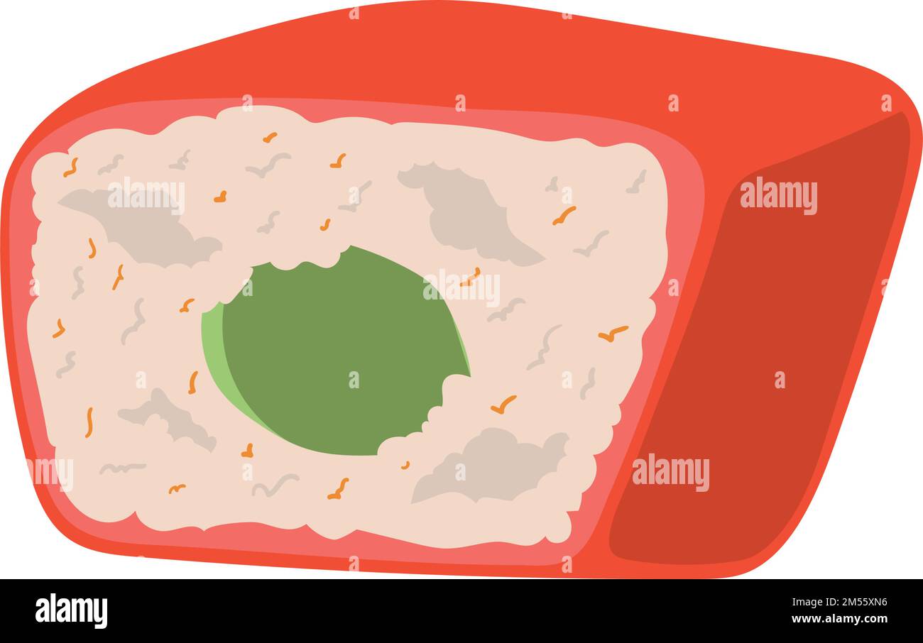 rice sushi and fish Stock Vector Image & Art - Alamy