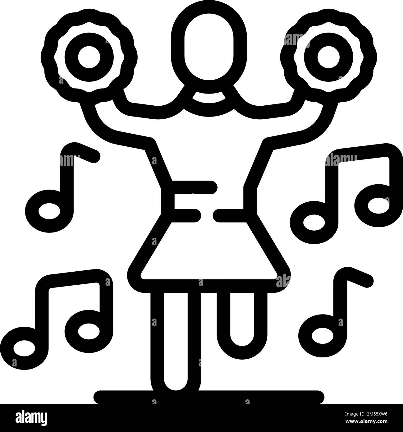 Dance student club icon outline vector. Study book. Learn group Stock ...