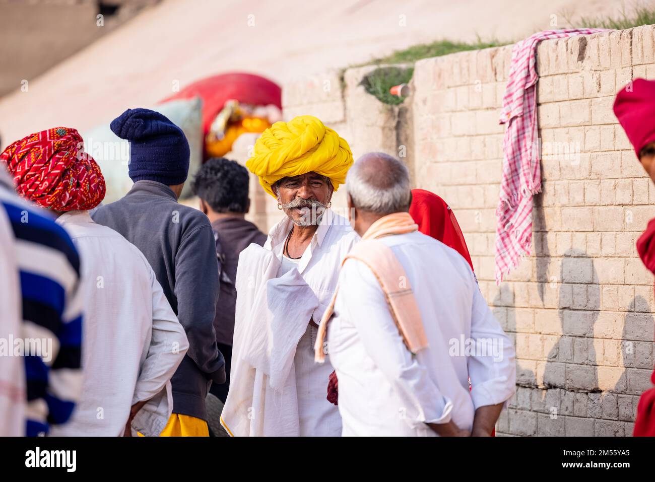 Varanasi, India - Nov: Portrait of Indian tourists participating in ...