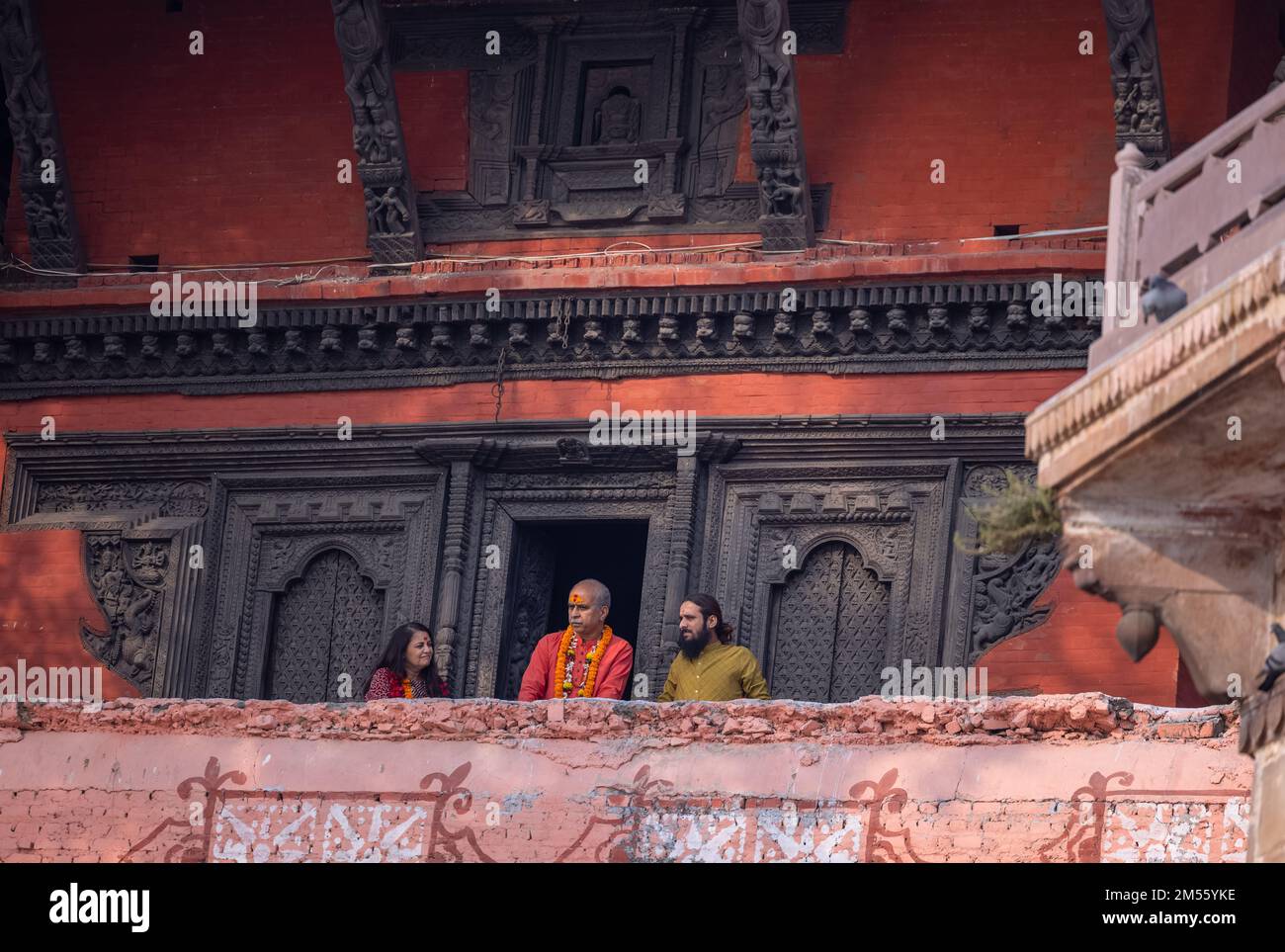 Varanasi, India - Nov: Portrait of Indian tourists participating in ...