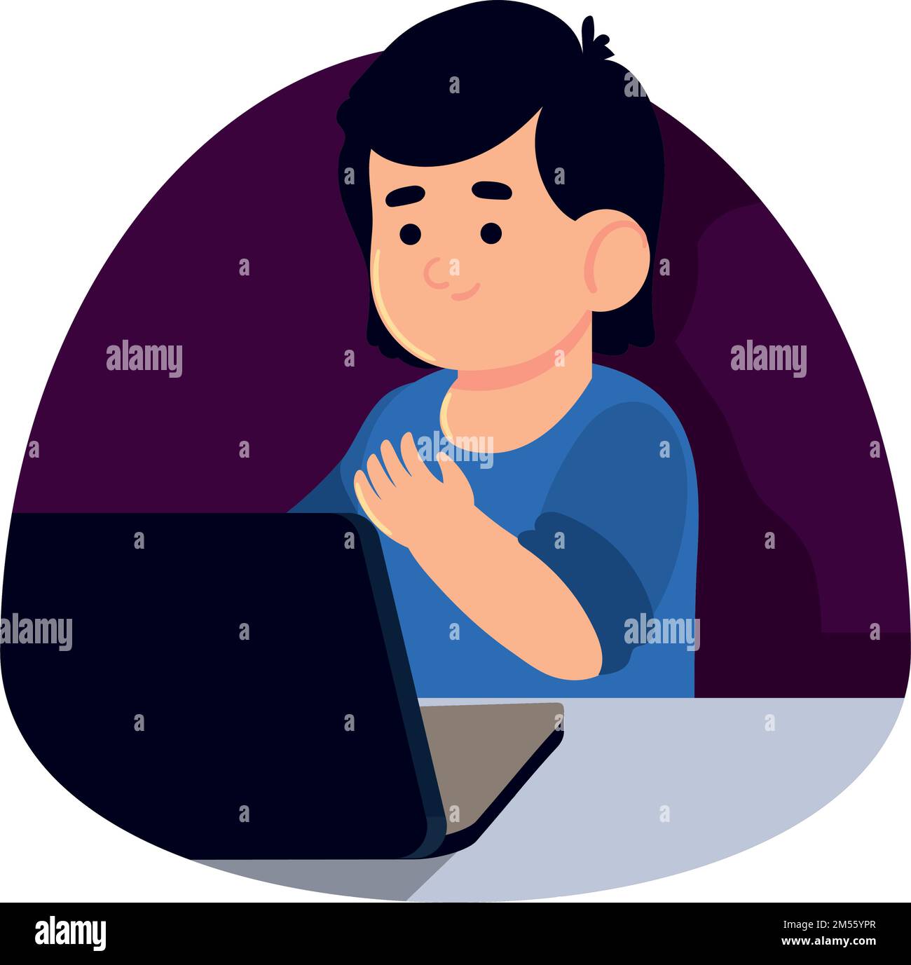 boy watching movie Stock Vector Image & Art - Alamy