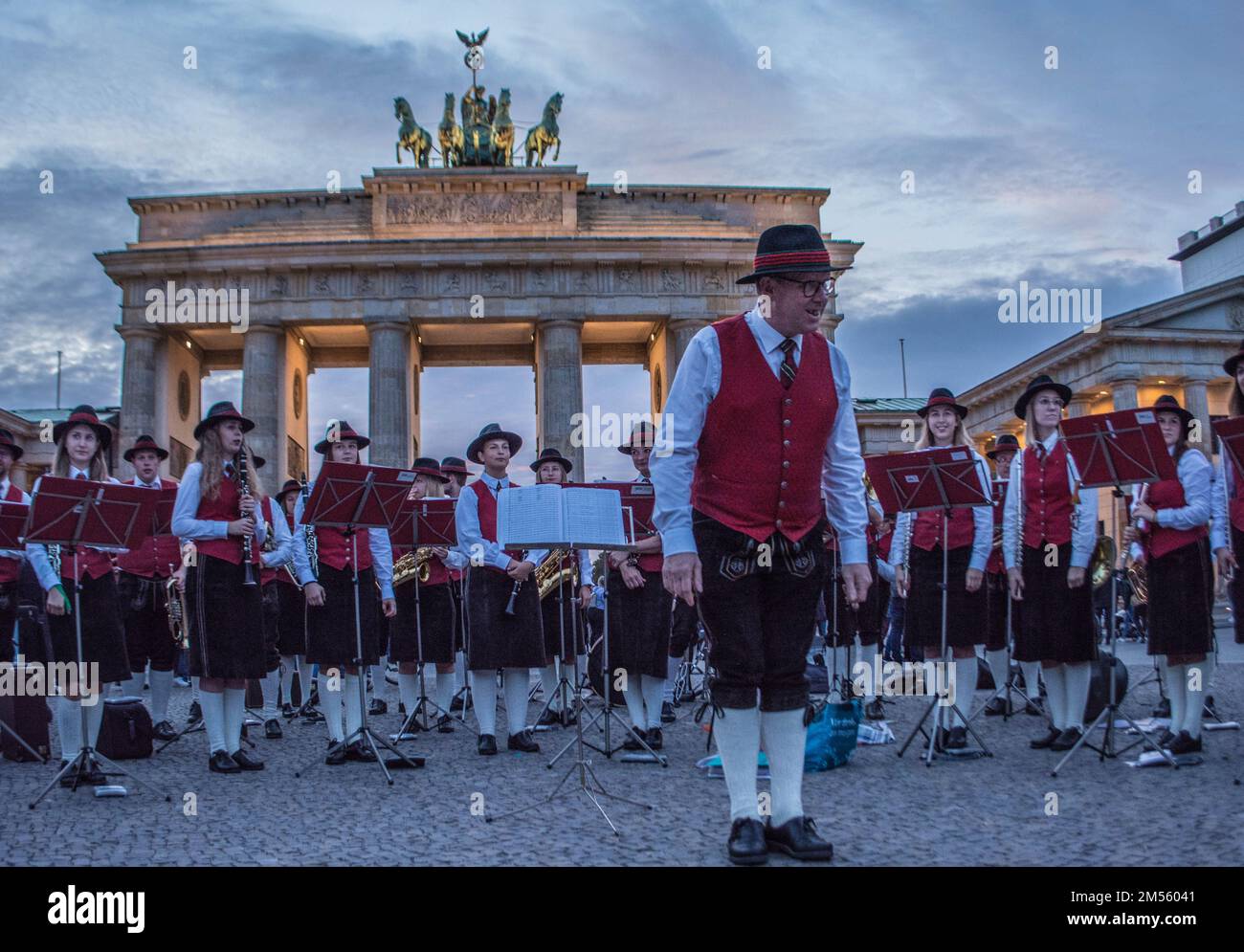 German Local Orchestra at Brandenburg Gate, Brandenburg Tor Stock Photo ...
