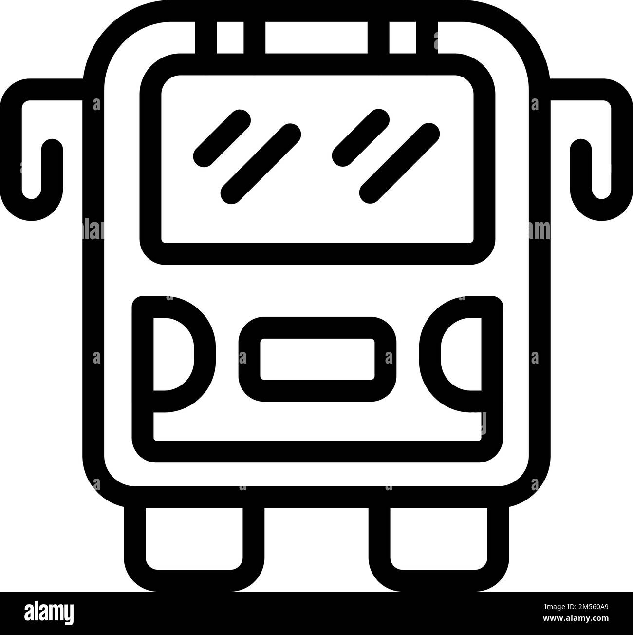 Bus travel icon outline vector. Tourism education. Student global Stock ...