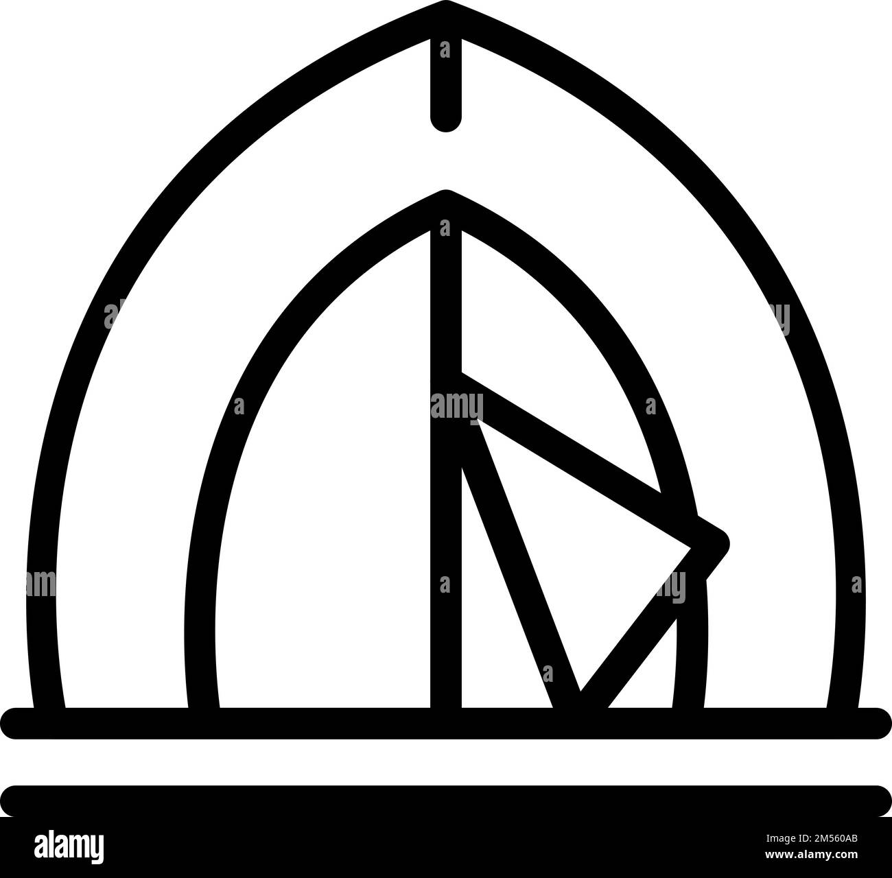 Travel tent icon outline vector. Tourism internet. Culture student ...