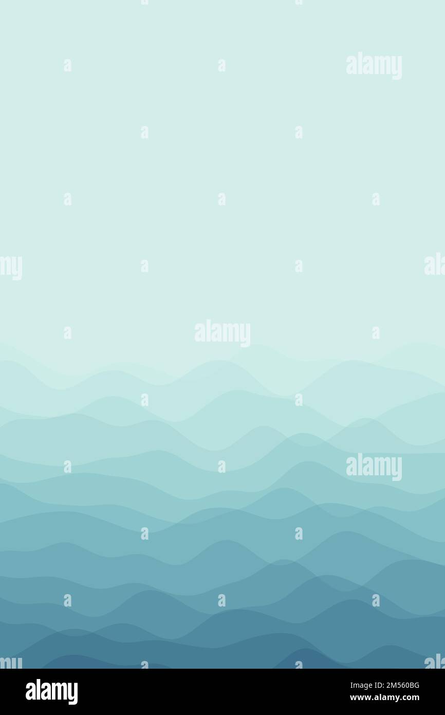 Cover page template. Page template with soft curves in teal colors. Can ...