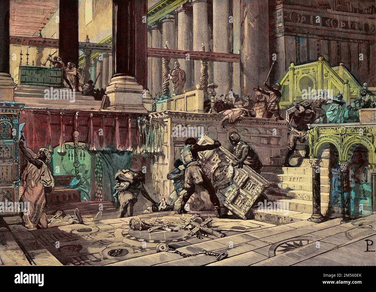 En l'an 846, la ville de Rome est mise a sac par les troupes sarrasines ...