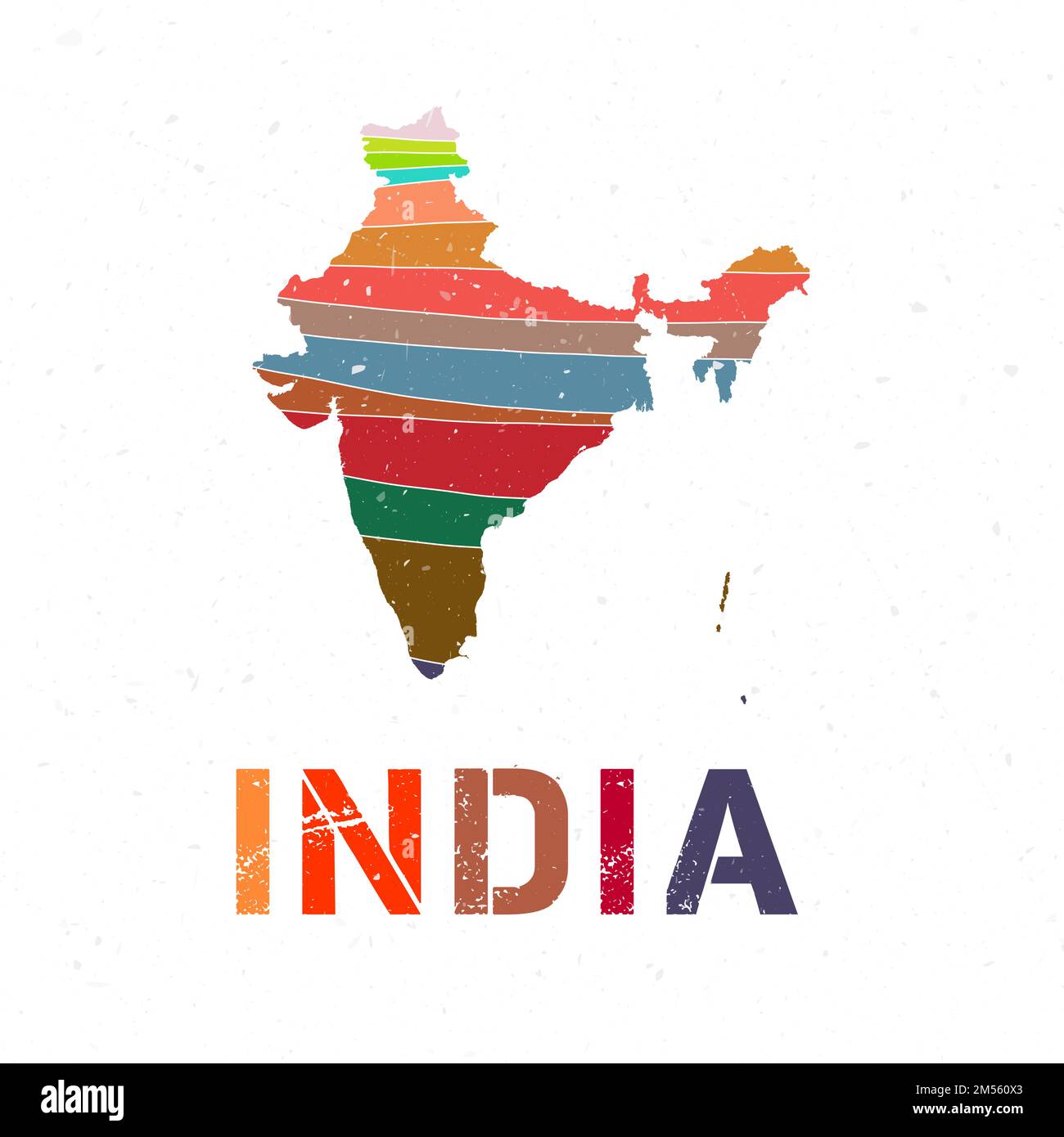 India map design. Shape of the country with beautiful geometric waves ...