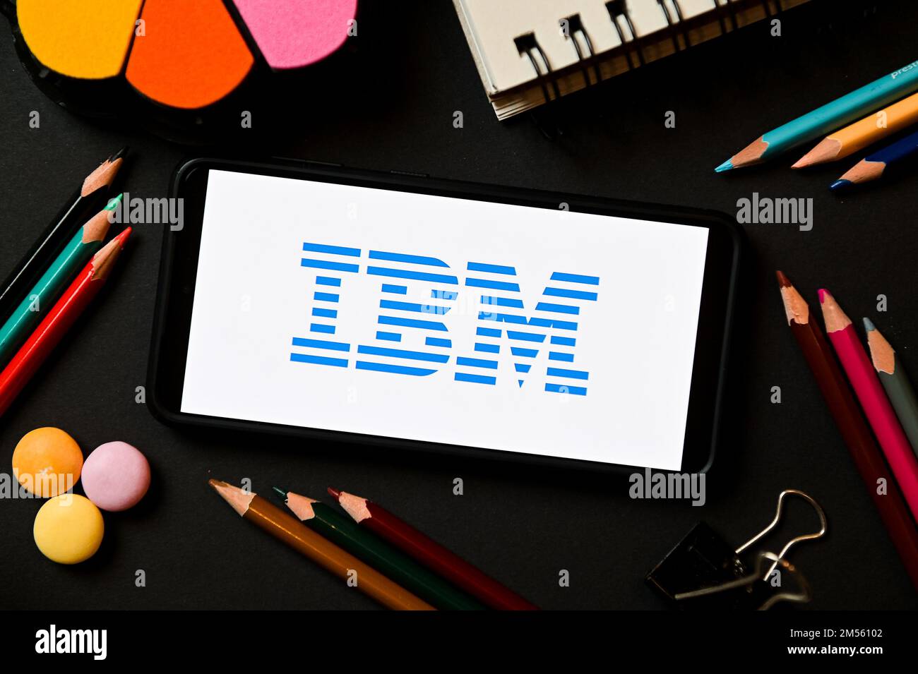 Poland. 17th Dec, 2022. In this photo illustration an IBM logo seen ...