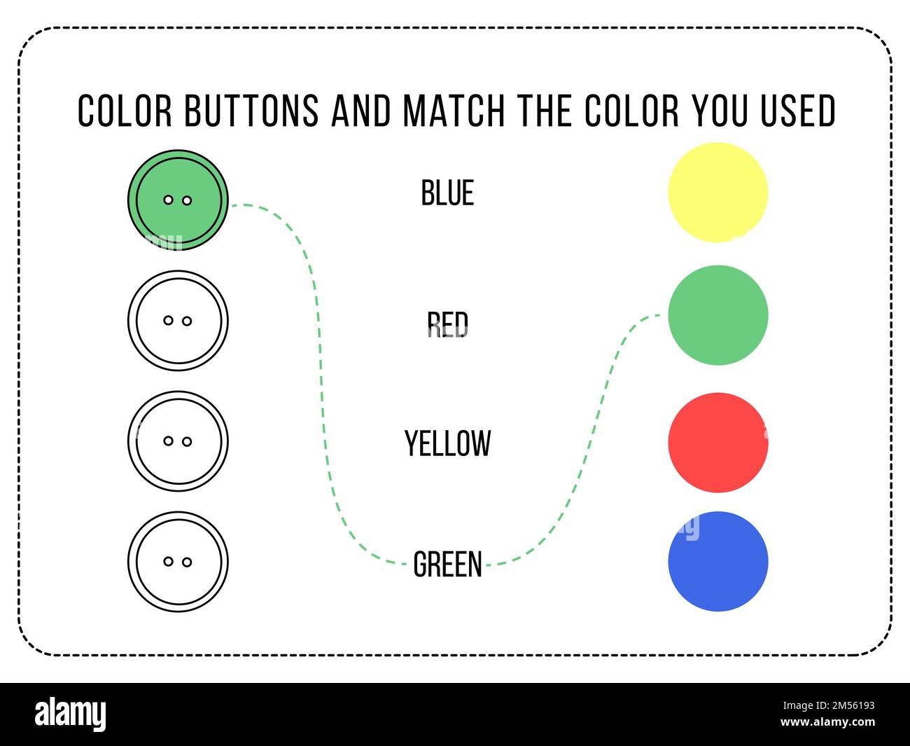 Color buttons game. Match by color. Education game for children ...