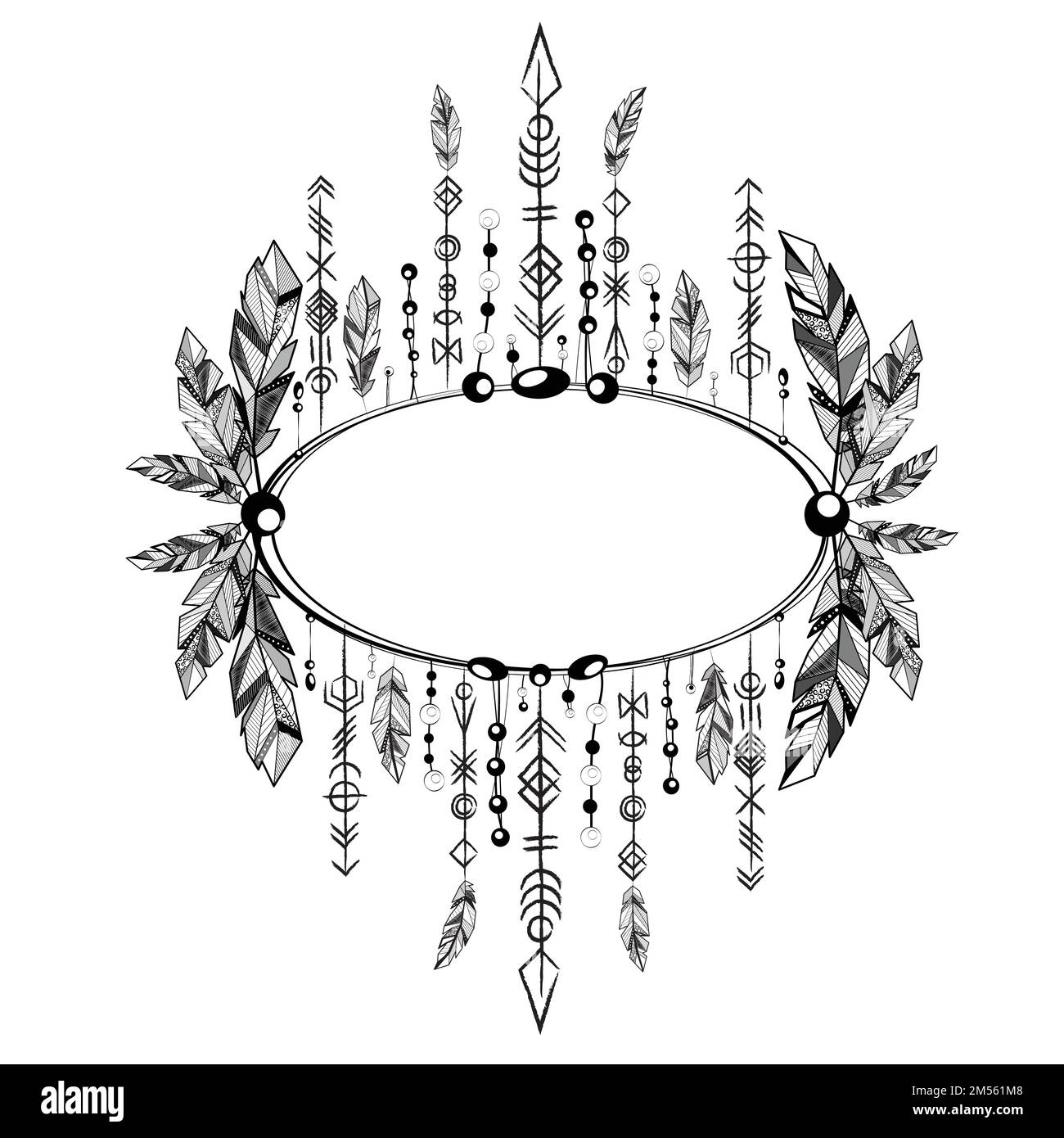 Seamless pattern bird feathers Black and White Stock Photos & Images ...