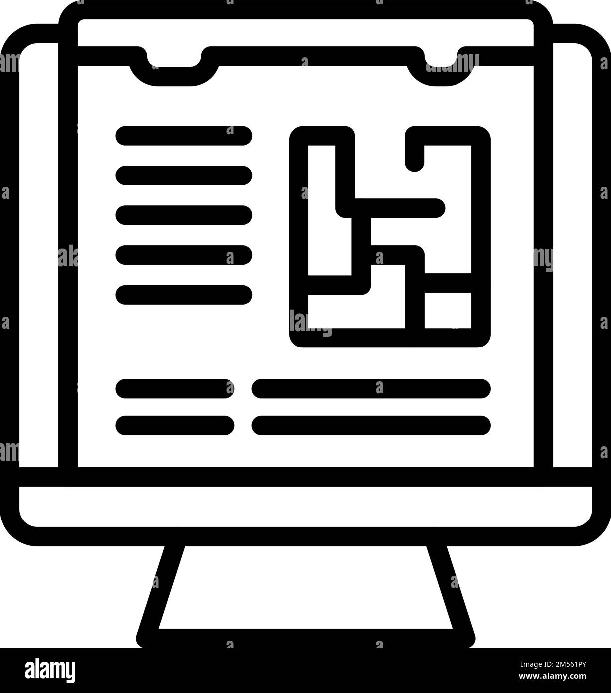 Engineer computer icon outline vector. Woman builder. Work people Stock ...