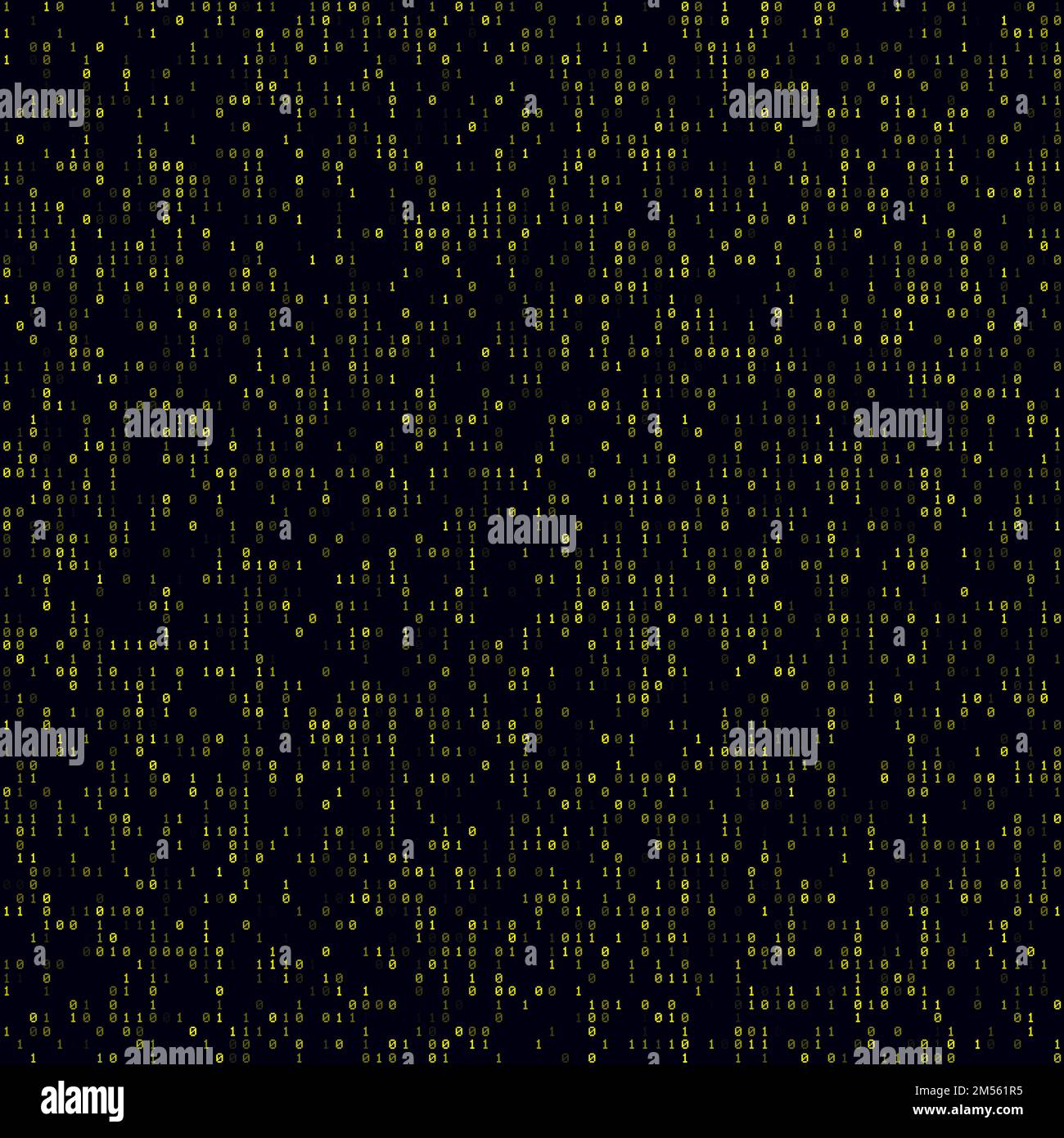 Abstract digital background. Yellow sparse binary background. Big sized seamless pattern ...