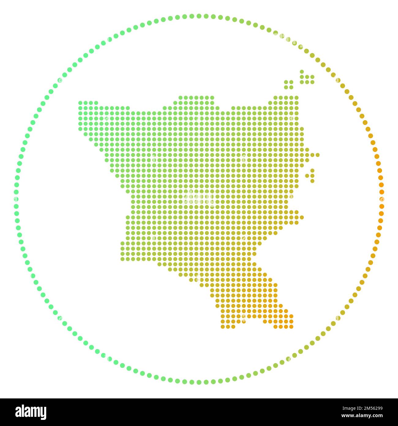 Green Island, Taiwan digital badge. Dotted style map of Green Island ...