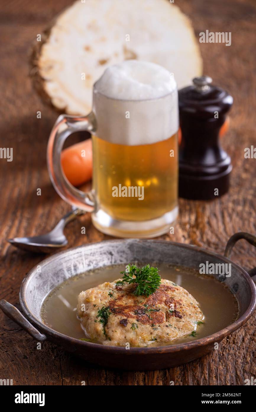 austrian soup in a copper pot Stock Photo - Alamy