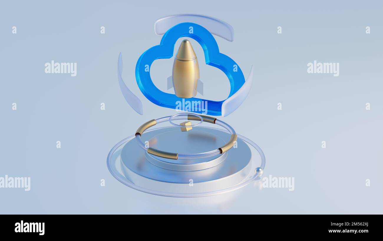 Cloud Technology Concept Computing Data Storage Software