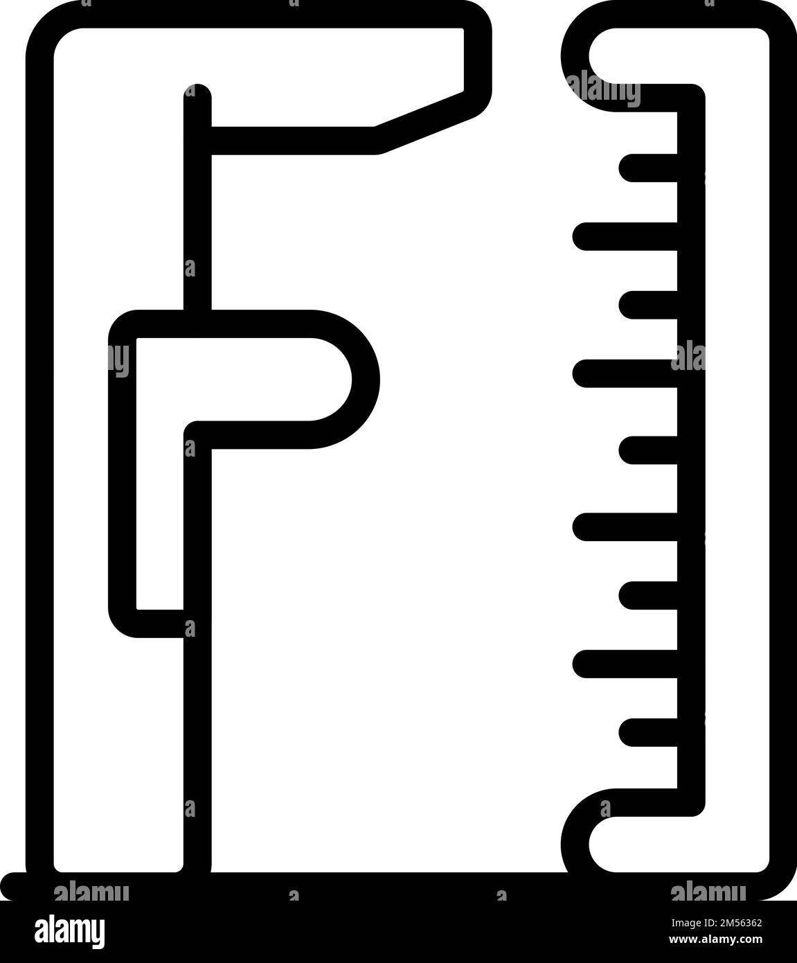 Engineer measurement icon outline vector. Female worker. Builder person ...