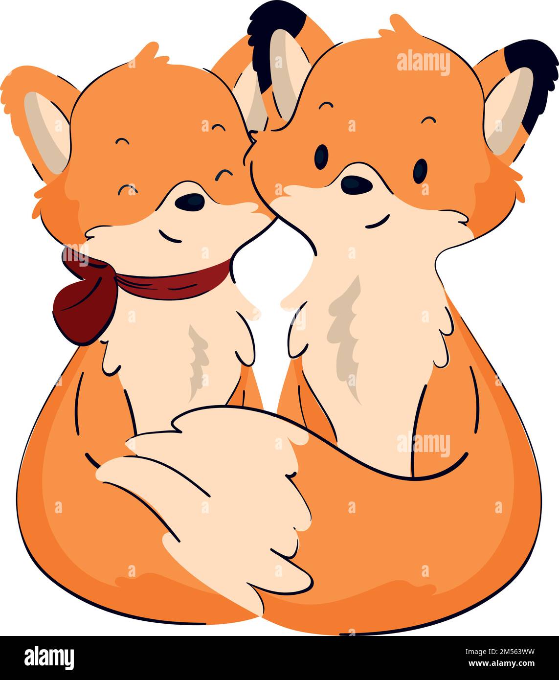 Cute couple fox wild animal hi-res stock photography and images - Alamy