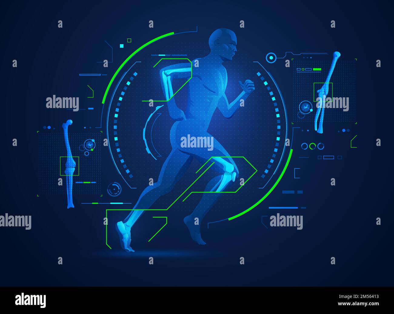 Running man anatomy medical illustration hi-res stock photography and ...