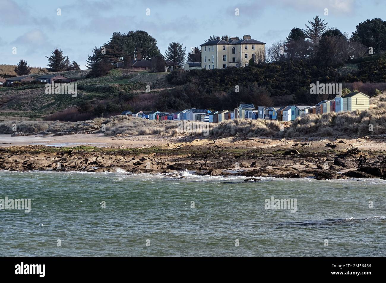 Hopeman beach huts hi-res stock photography and images - Alamy
