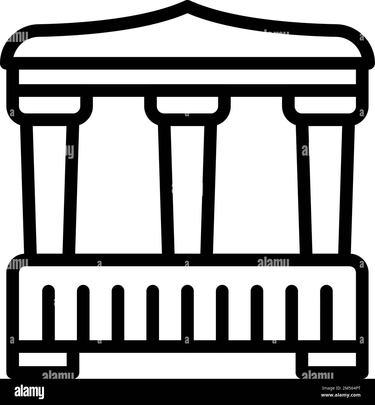 Roof pergola icon outline vector. House pavilion. Patio shelter Stock ...