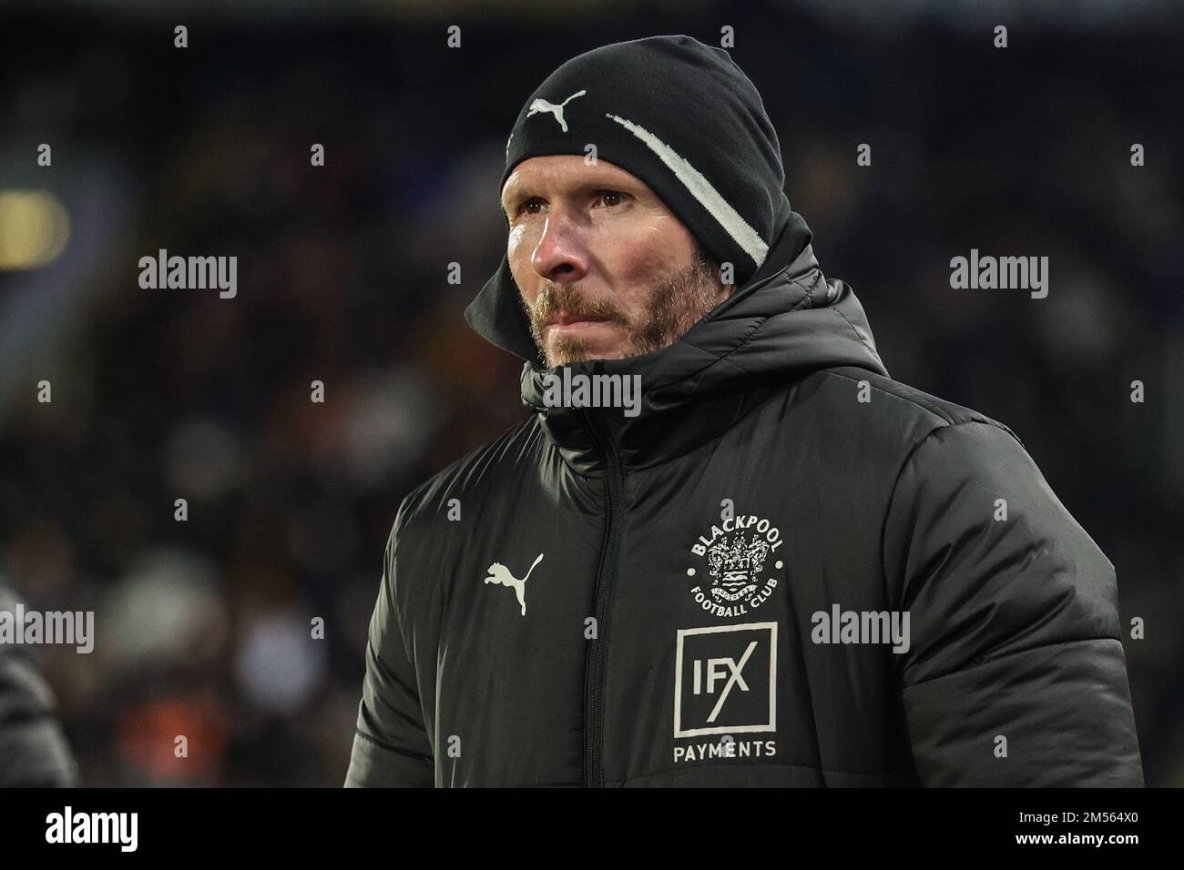 Michael Appleton manager of Blackpool during the Sky Bet Championship ...