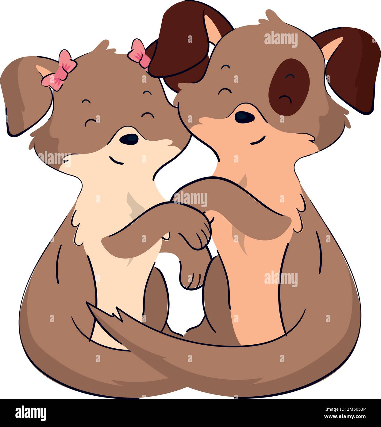 Purebred dogs fun together Stock Vector Images - Alamy