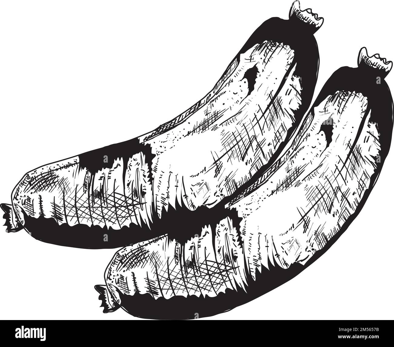 sausages bbq sketch Stock Vector Image & Art - Alamy