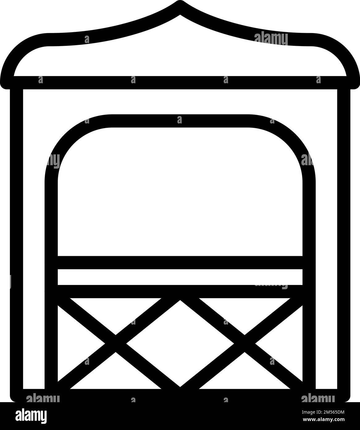 Restaurant gazebo icon outline vector. Pergola house. Wood patio Stock ...