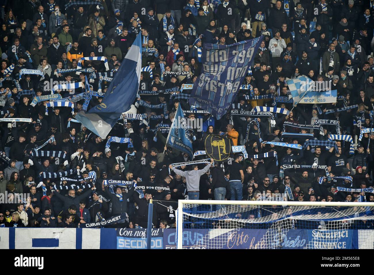 Paolo Mazza stadium, Ferrara, Italy, December 26, 2022, Fans of Spal ...