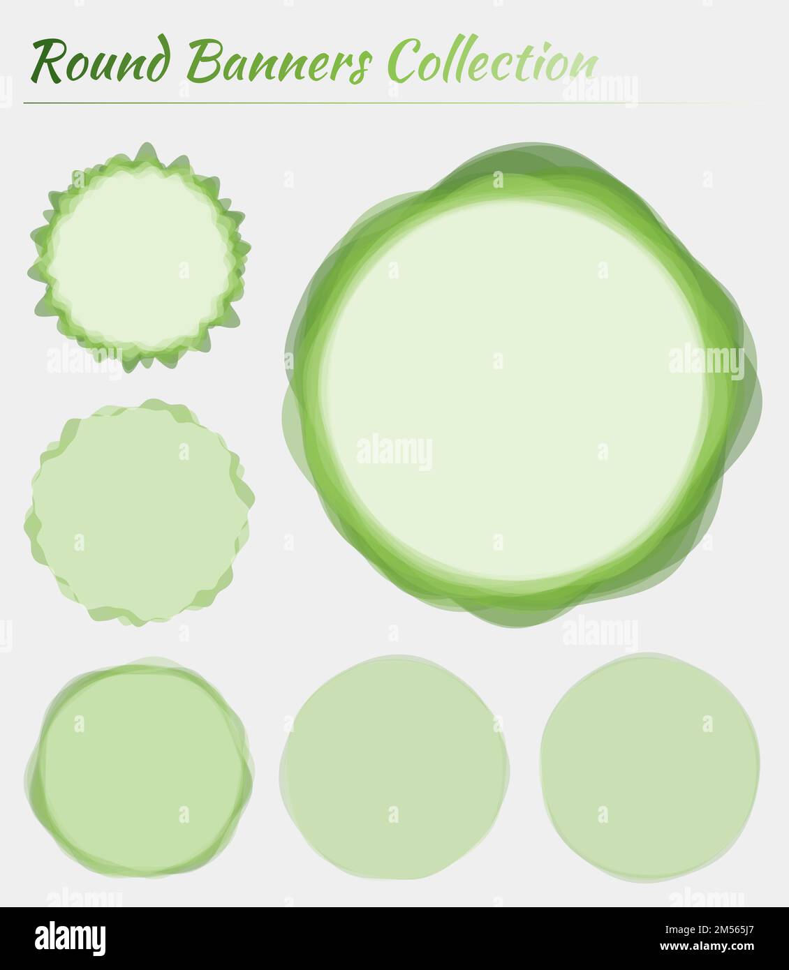 Round logos collection. Circular backgrounds in light green colors ...