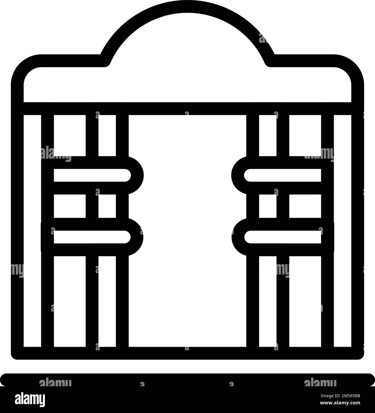 Pergola pavilion icon outline vector. Garden park. Wood building Stock ...