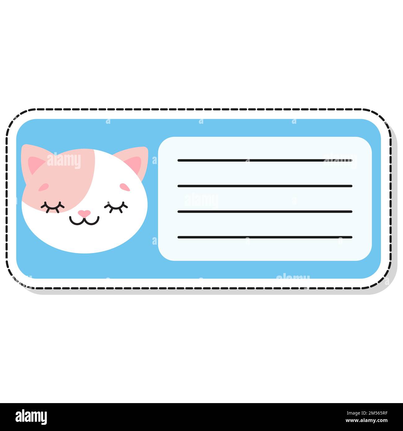 children label. Notebook stickers. Notepad stickers. Vector ...