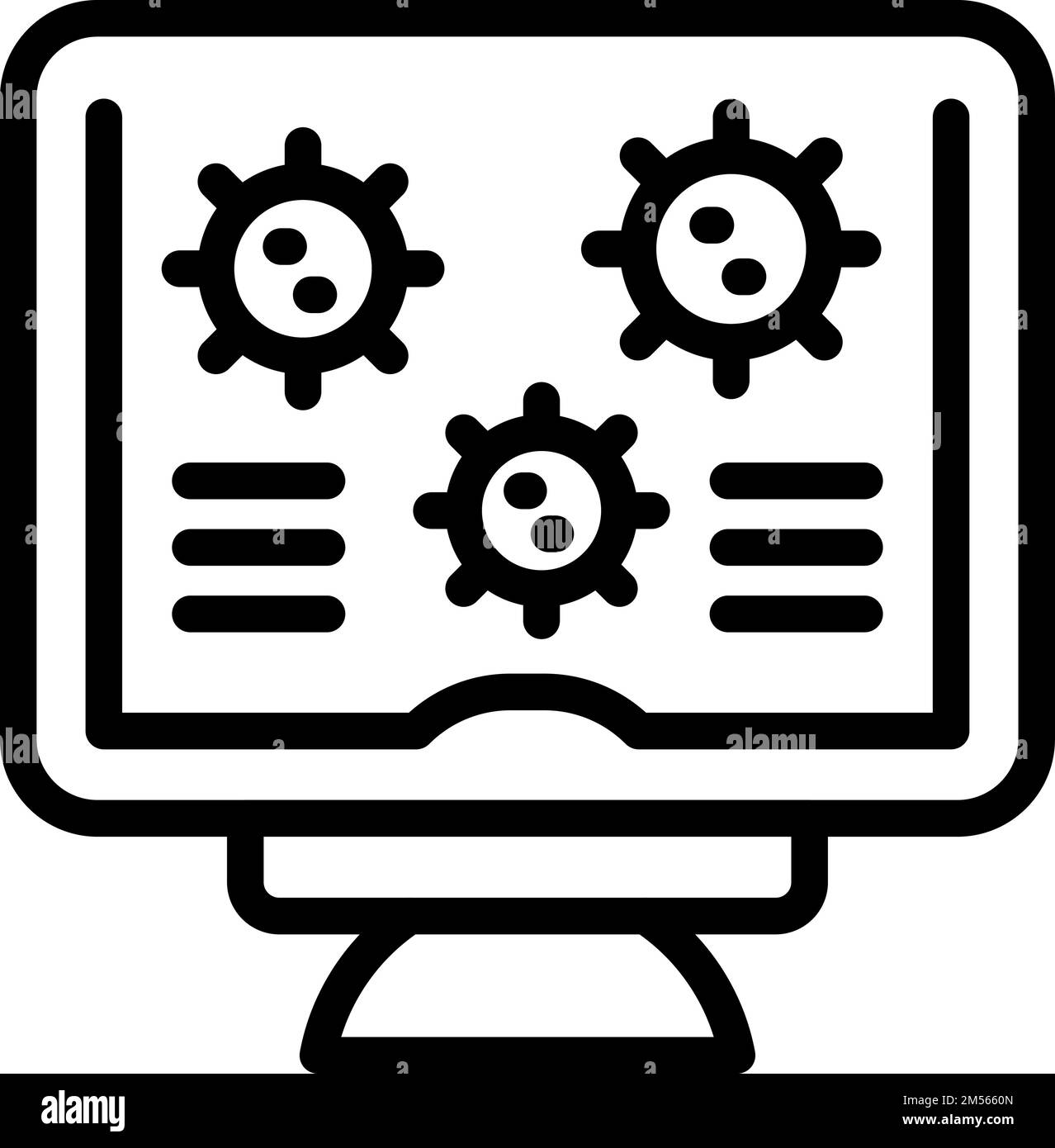 Pc Virus Icon Outline Vector Cyber Crime Online Information Stock Vector Image And Art Alamy