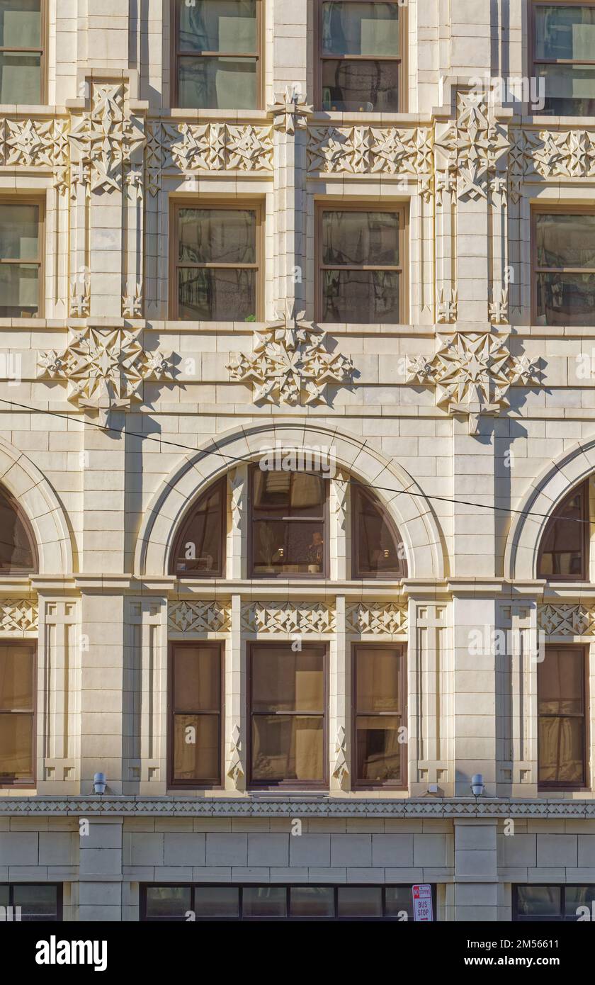 Terra cotta-clad Standard Building, built in 1924 as the Brotherhood of ...