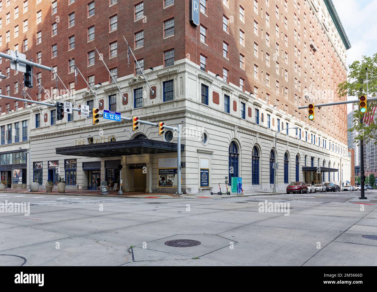 Built in 1912 as Hotel Statler, the brick, stone, and terra cotta high ...