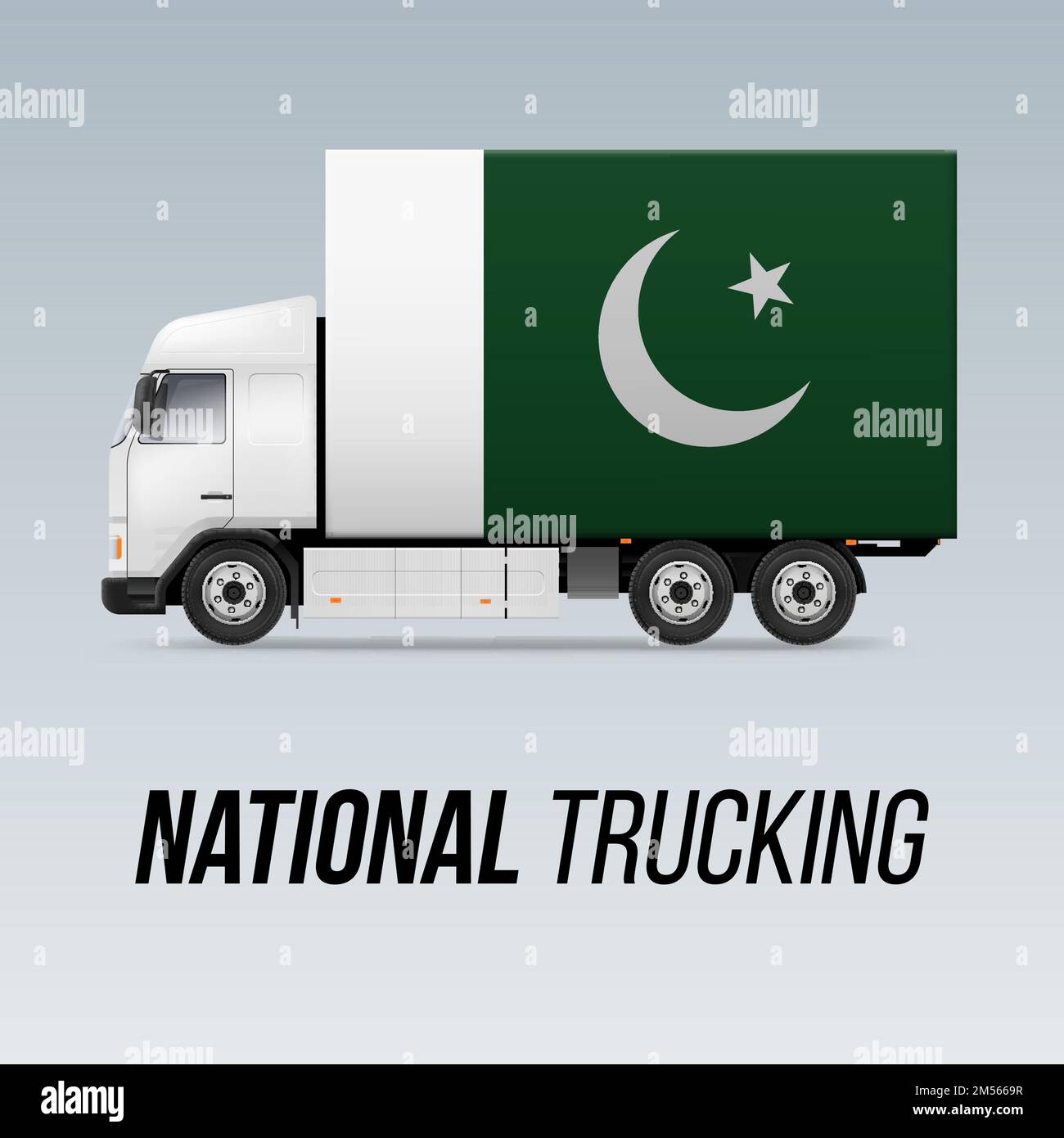 Symbol of National Delivery Truck with Flag of Pakistan. National ...