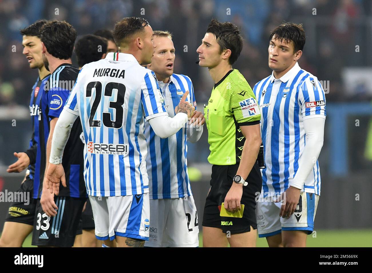 Ferrara, Italy. 26th Dec, 2022. Alessandro Murgia (Spal) talk to the ...