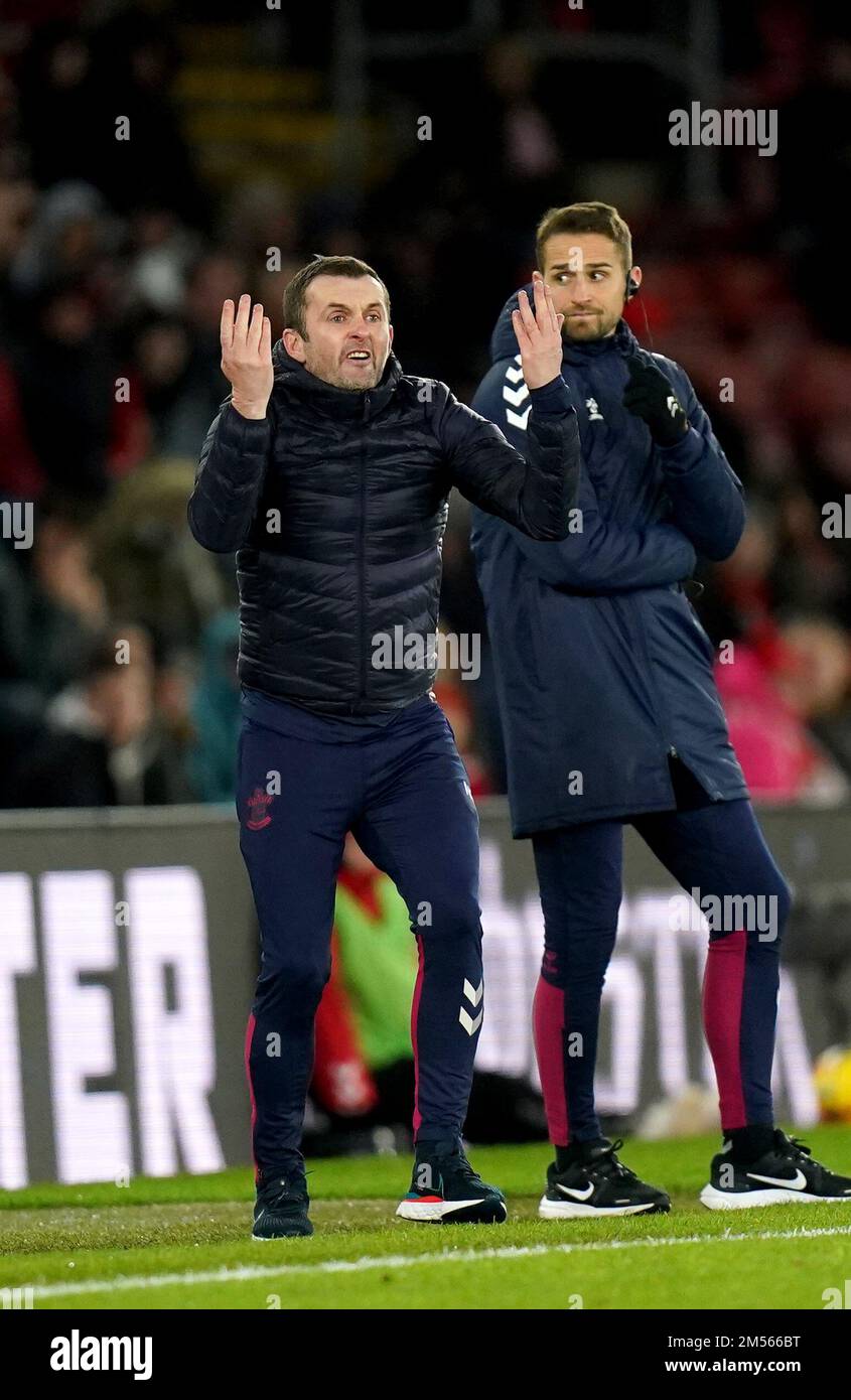 Southampton manager Nathan Jones during the Premier League match at St ...