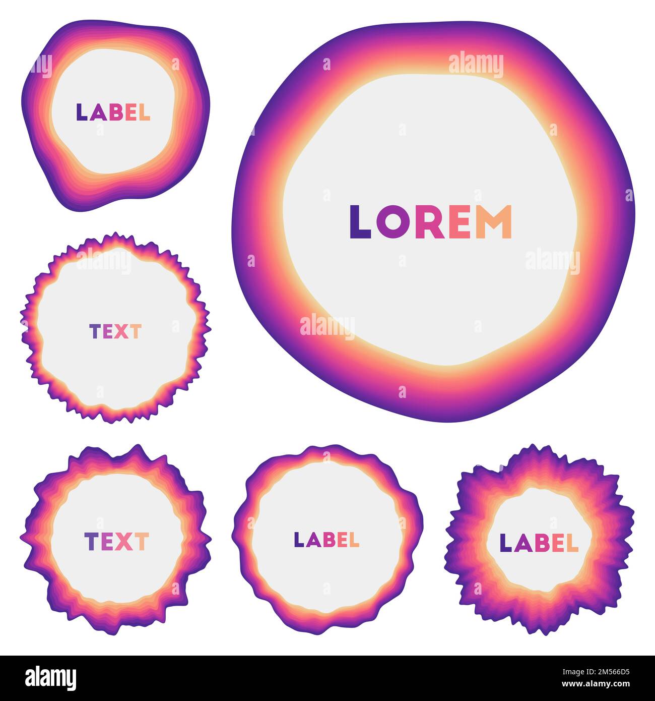 Round logos collection. Amazing circular backgrounds. Artistic vector ...