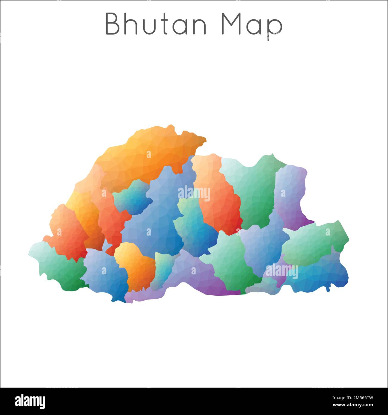 Low Poly map of Bhutan. Bhutan geometric polygonal, mosaic style map ... Low Poly map of Bhutan. Bhutan geometric polygonal, mosaic style map ...