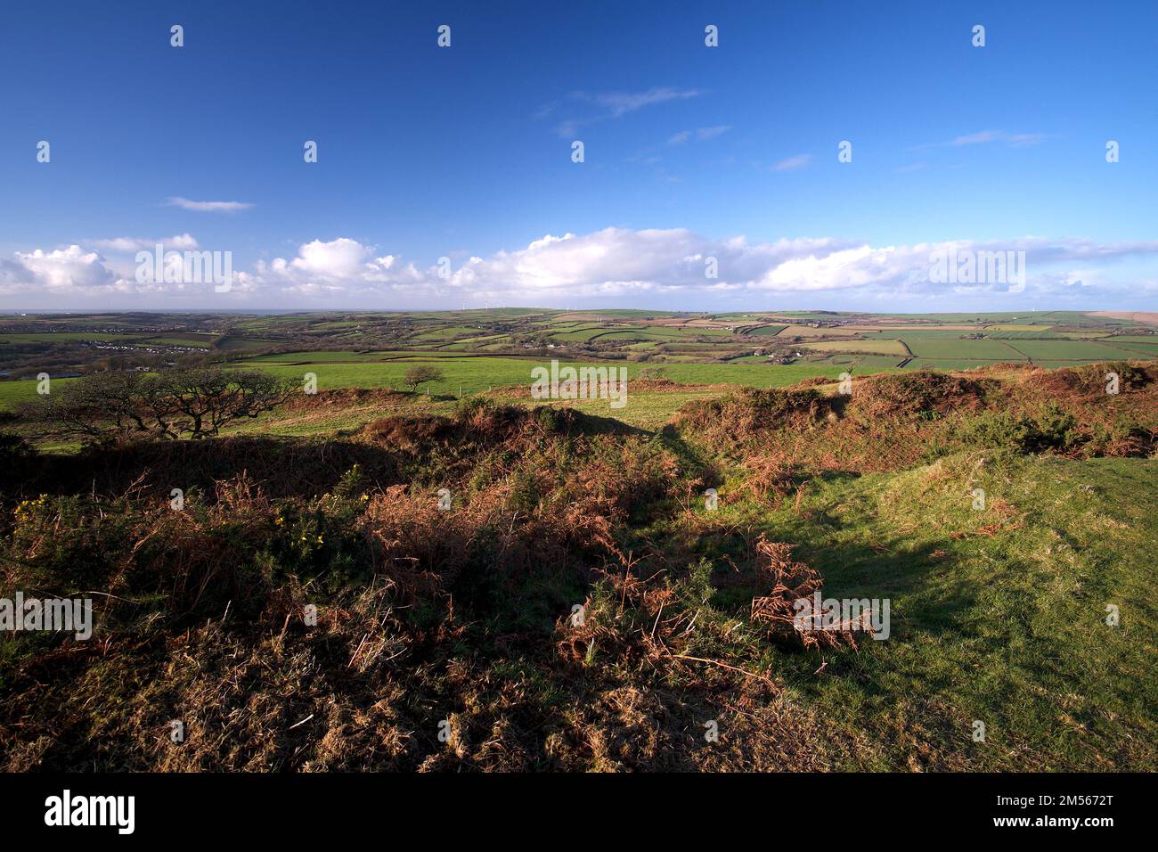 St Columb Cornwall UK 12 26 2022 Castle an Dinas Iron Age hill fort ...