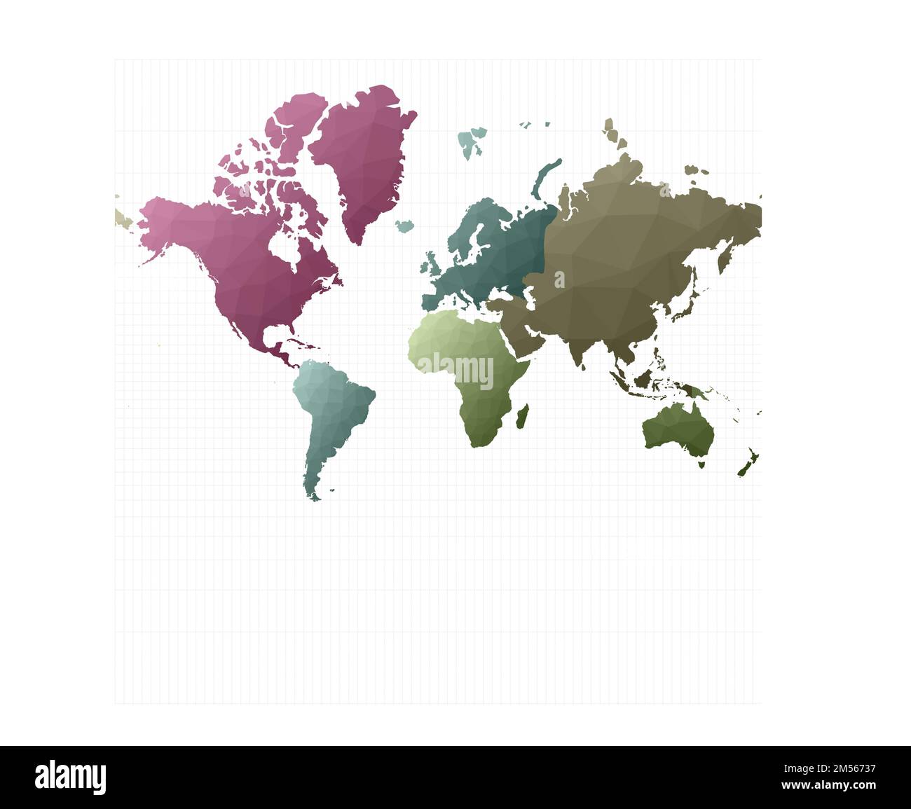Detailed world map mercator Stock Vector Images - Alamy