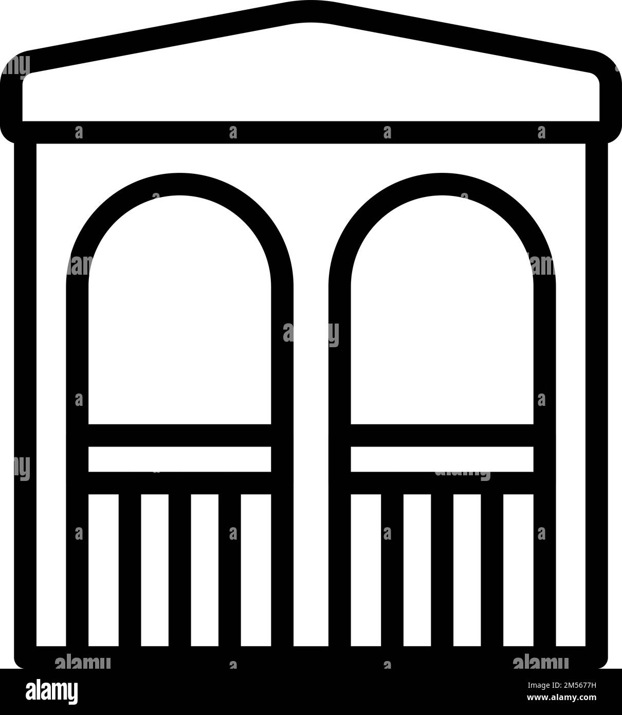 Pergola art icon outline vector. Pavilion house. Patio rest Stock ...