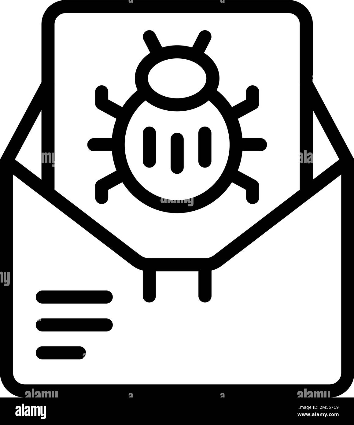Mail Bug Icon Outline Vector Cyber Crime Internet Criminal Stock Vector Image And Art Alamy