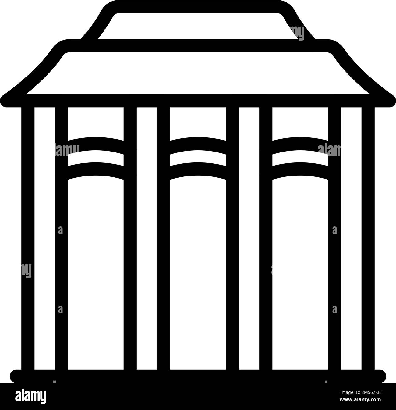 Wood shelter icon outline vector. Pergola house. Garden park Stock ... Wood shelter icon outline vector. Pergola house. Garden park Stock ...