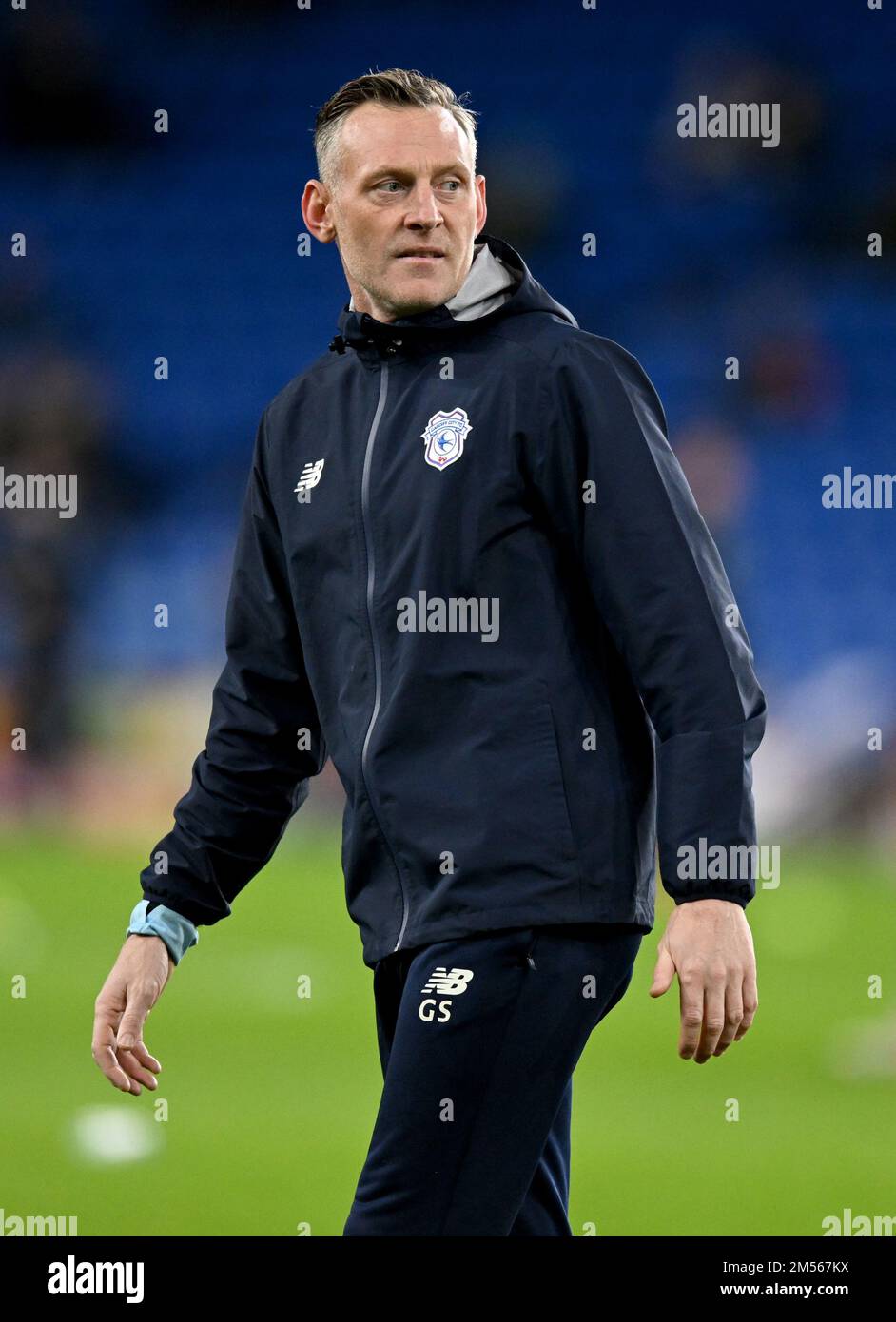 Cardiff City goalkeeping coach Graham Stack during the Sky Bet ...