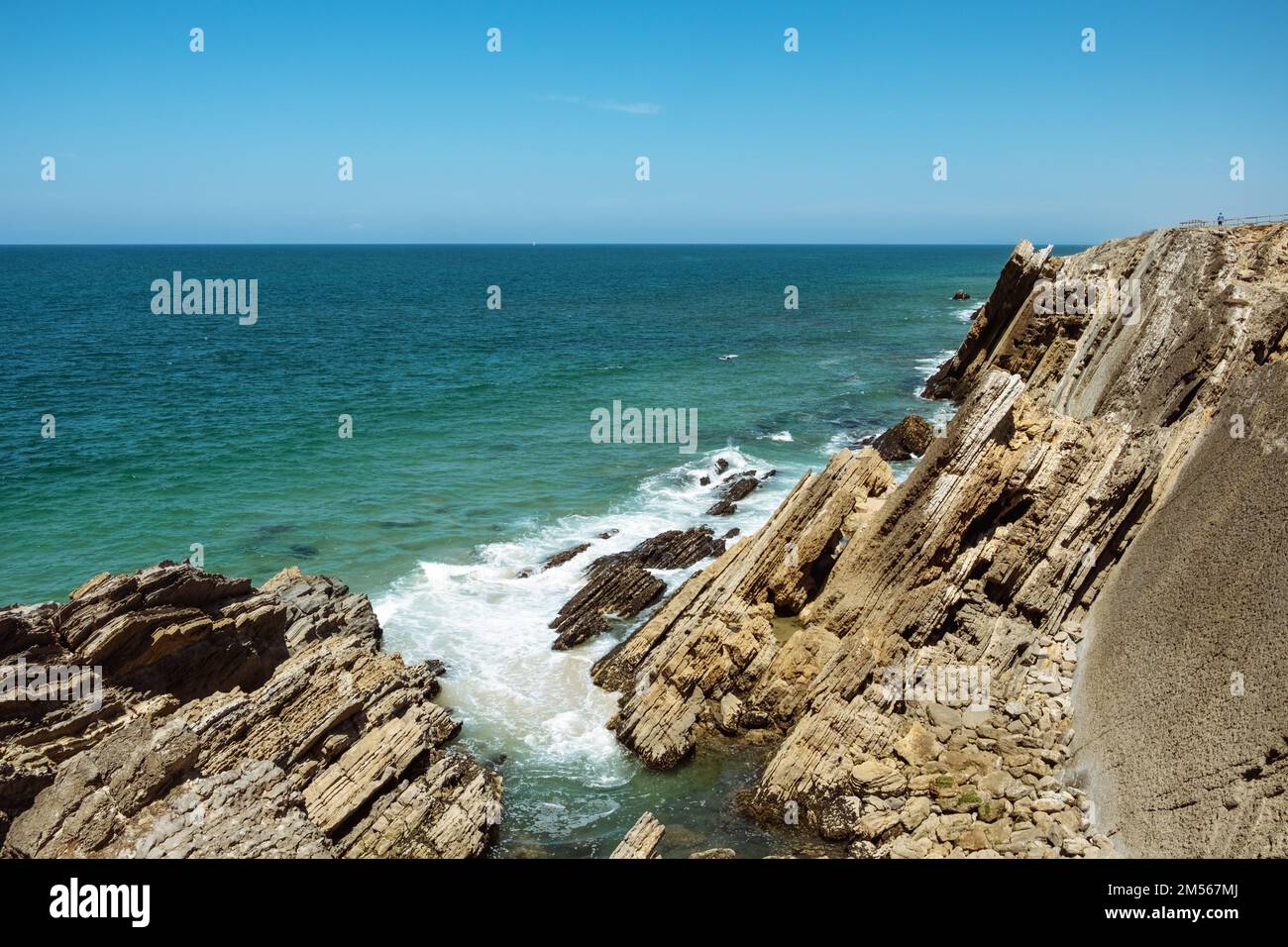 Beautiful landscape of the Penedo da Saudade Lighthouse in Sao Pedro de ...